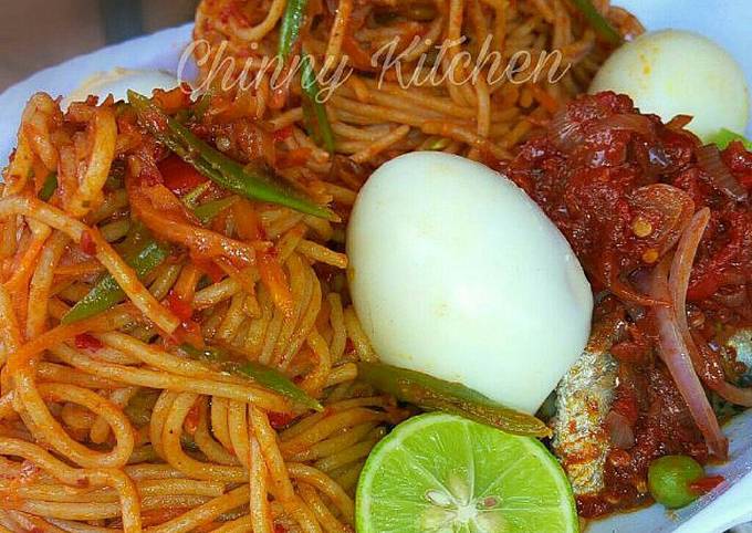 Spaghetti jellof Recipe by Chinny's Kitchen - Cookpad
