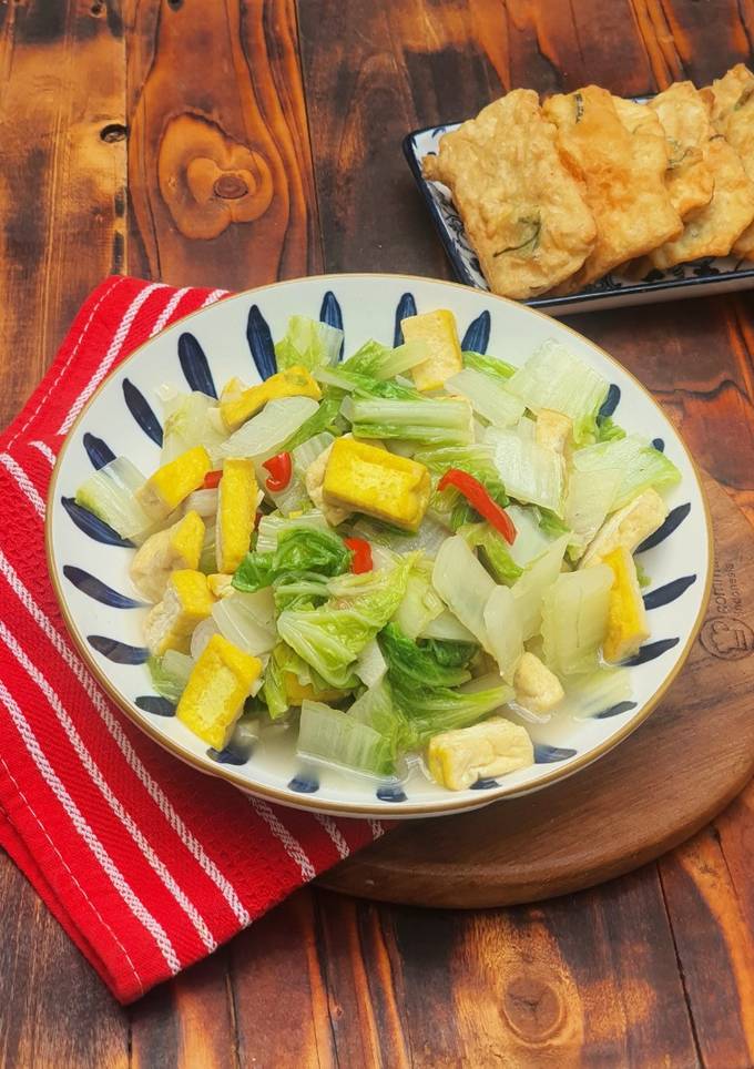 Resep Tumis Sawi Putih dan Tahu oleh Giacinta Permana - Cookpad