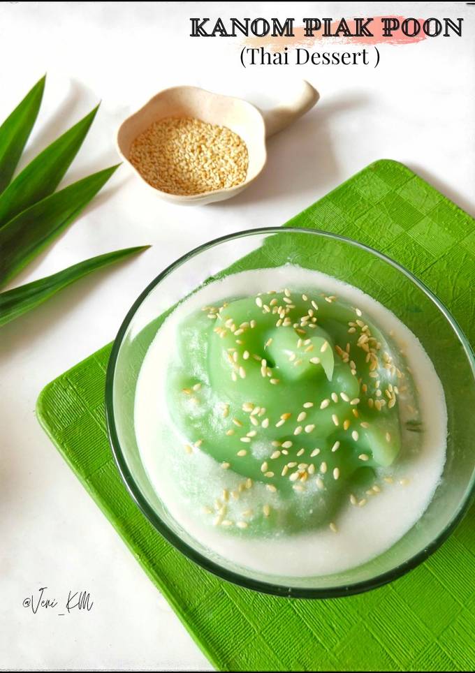 Resep Kanom Piak Poon (Thai Dessert) oleh Veni KM - Cookpad
