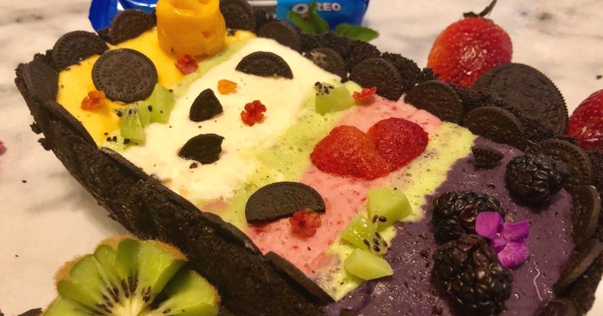 Tropical Oreo Ice Cream Tart Recipe by Rehana Wasim - Cookpad