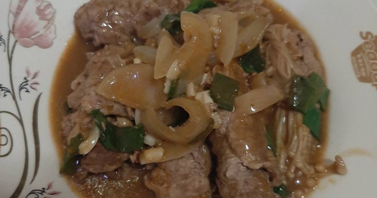 Resep Enoki selimut daging slice oleh aulia afriza - Cookpad