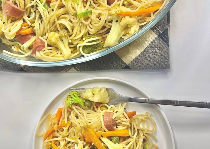 My sausage spaghetti Recipe by neehafs delight - Cookpad