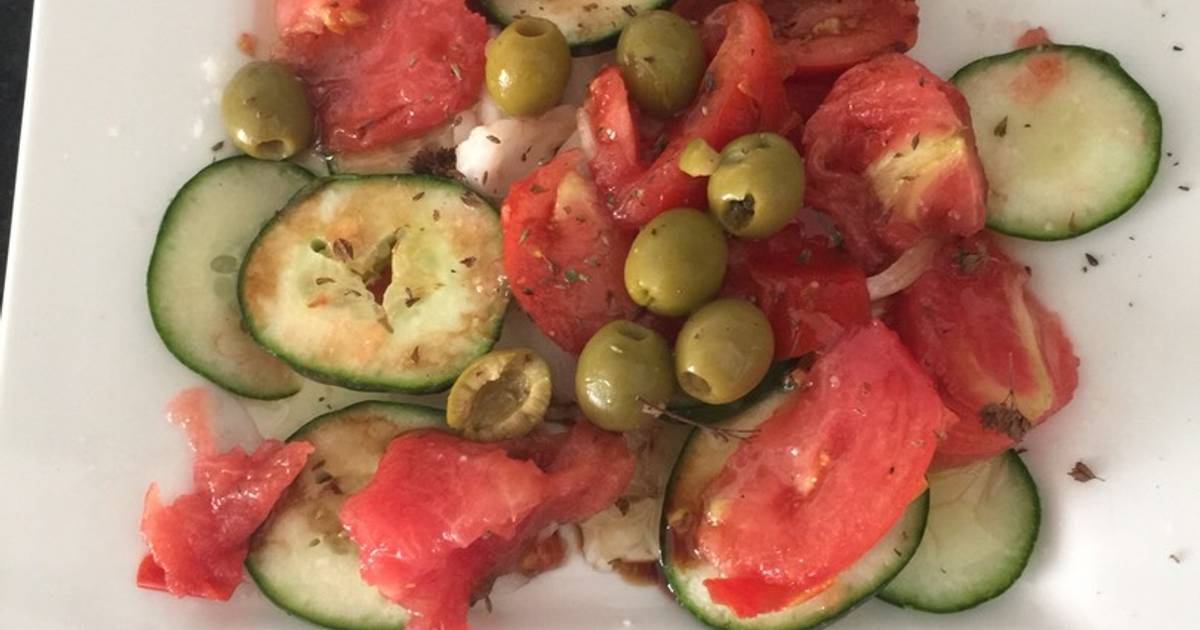 Ensalada de tomate pepino y cebolla - 878 recetas caseras- Cookpad