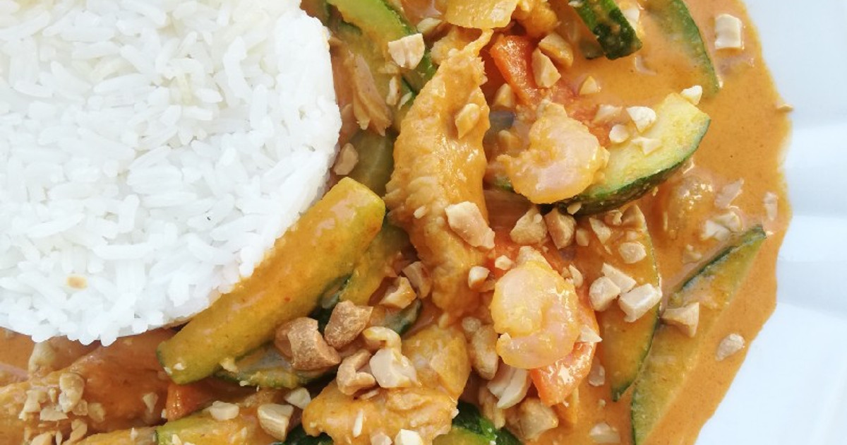 Curry De Pollo Y Camarones Estilo Thai Receta de Angélica - Cookpad