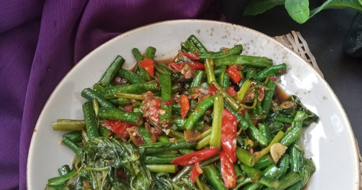 Resep Oseng Kangkung Kacang Panjang oleh DEWI SARASWATI - Cookpad