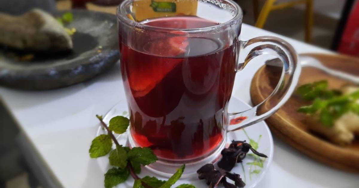 Resep Teh rosella jahe mint oleh kudungga - Cookpad
