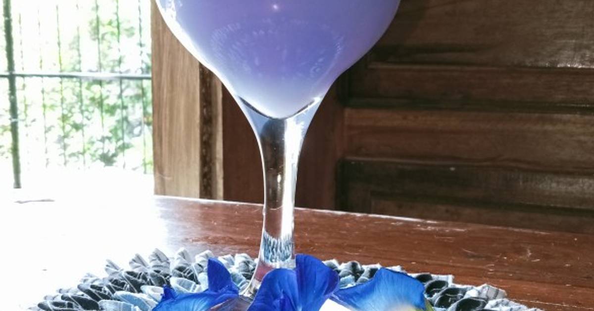 Resep Es Bunga Telang Jeruk Nipis oleh Zalfaa' Kitchen - Cookpad