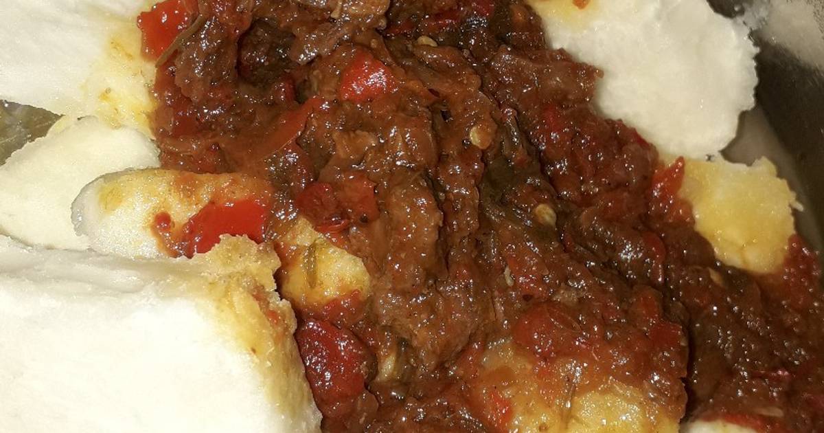 Boiled yam and sauce Recipe by Utiya Bello - Cookpad