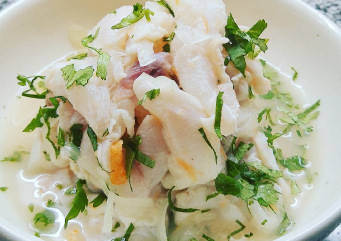 Ceviche de Chernia (sencillo) Receta de Javi Balderrama- Cookpad