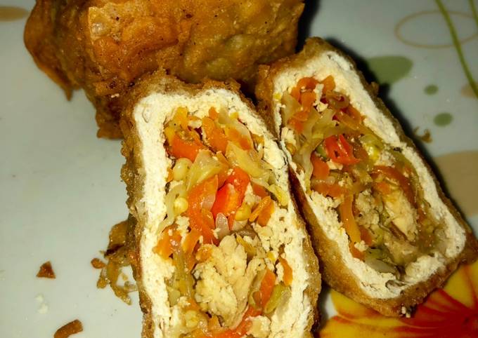 Resep Tahu Mercon isi ayam sayur oleh Desi Sya - Cookpad