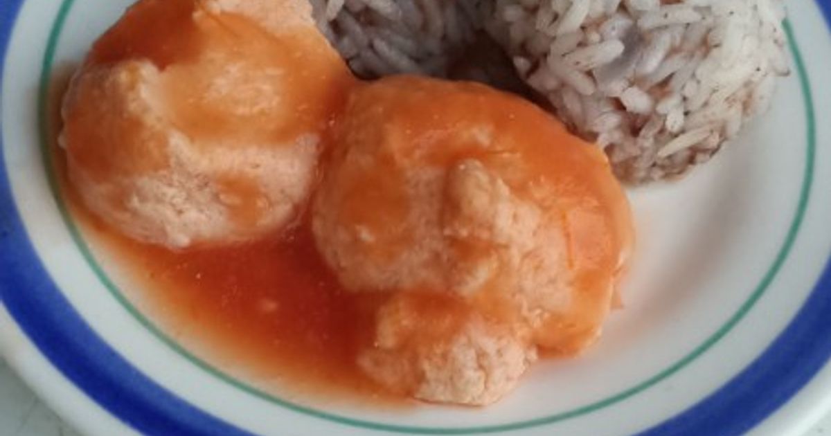 Egg In Salsa With Rice And Bean Balls Recipe by Yorel Evid Sosa Rey