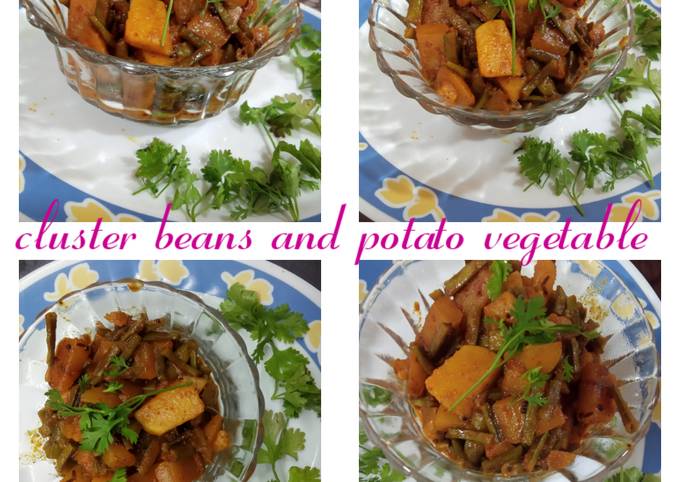 Cluster beans and potato vegetable Recipe by Harshu Mirajkar - Cookpad