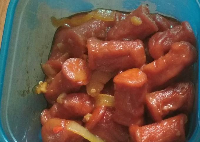 Resep Sosis masak saos oleh Ikrima_Lily - Cookpad
