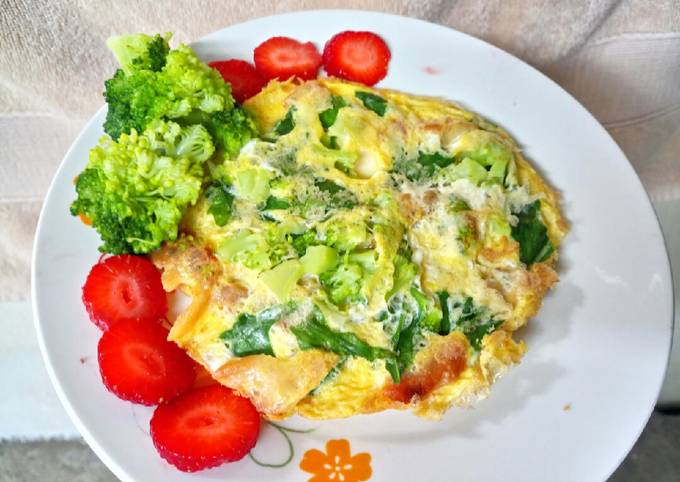 Torta de huevo alto en proteína Receta de Corina Valdez- Cookpad