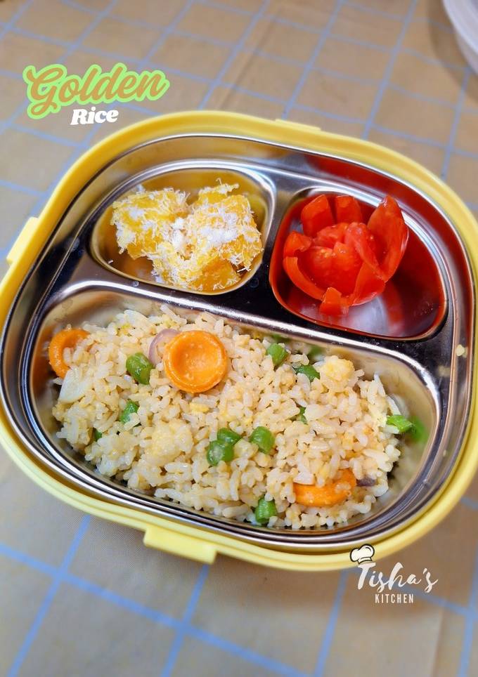 Resep 272. Golden Rice (Nasgor Telur) oleh Tisha's Kitchen - Cookpad