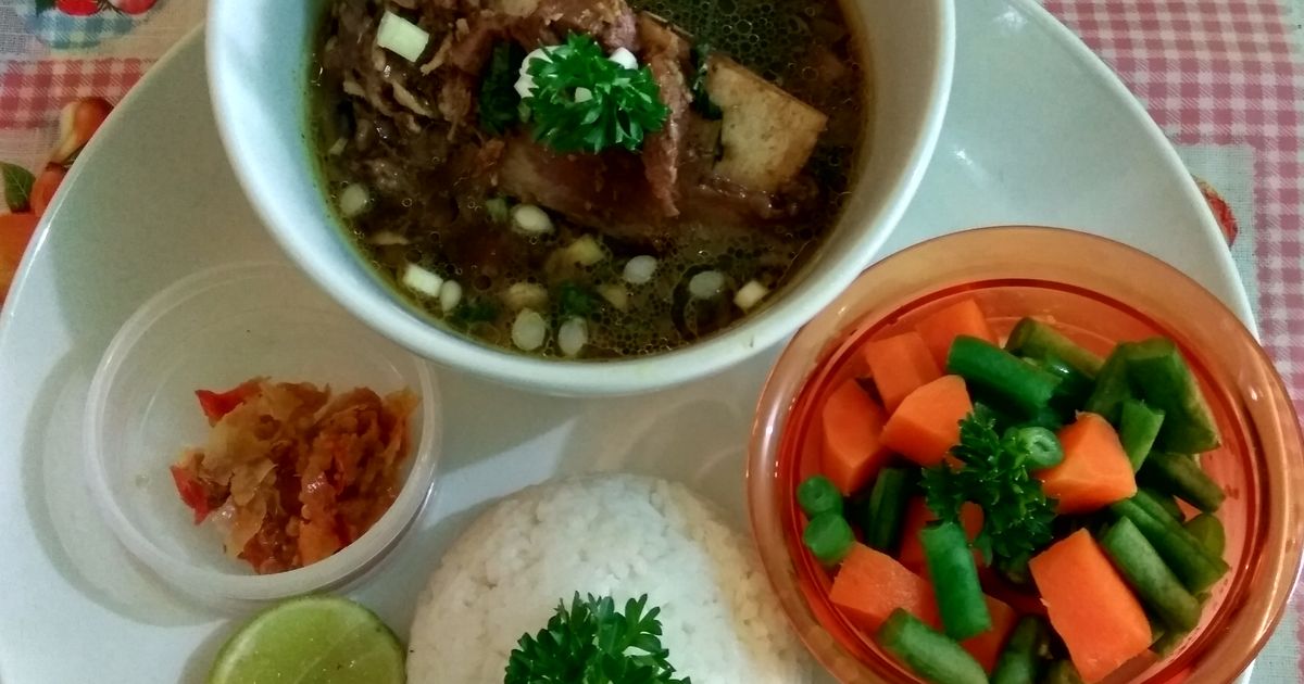 Resep Rawon Iga Plus Daging Sapi No Msg oleh Victorya Amel Kireine - Cookpad