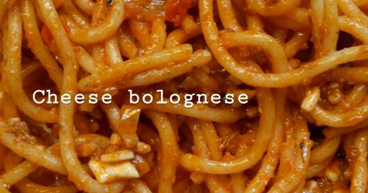 Resep Spaghetti cheese bolognese oleh ani marlianingsih - Cookpad