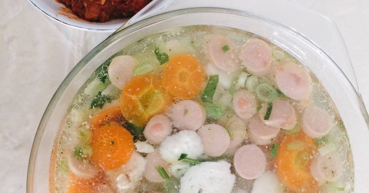 Resep Sop Sosis Baso Ayam dan Sambel Bajak oleh Caya Vivianty ...