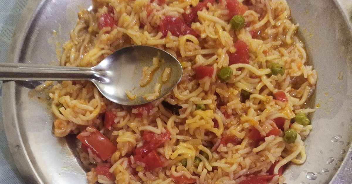 Priti Ghediya દ્વારા રેસીપી મેગી પુલાવ (Maggi Pulao Recipe In Gujarati ...