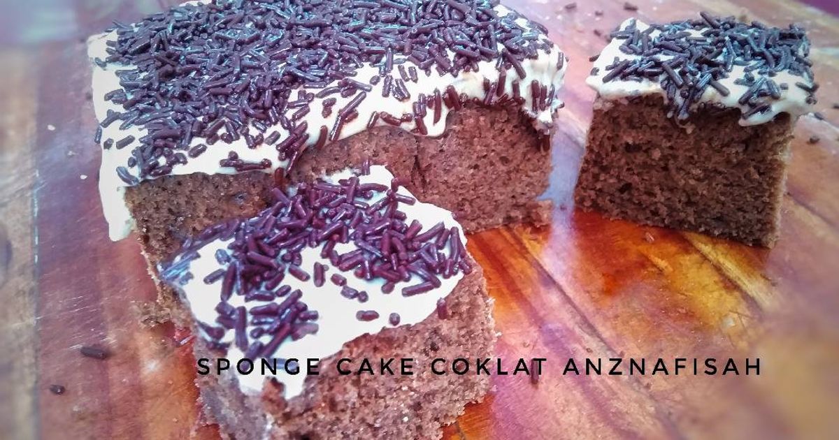 Resep Sponge Cake Coklat oleh Anz Nafisah - Cookpad
