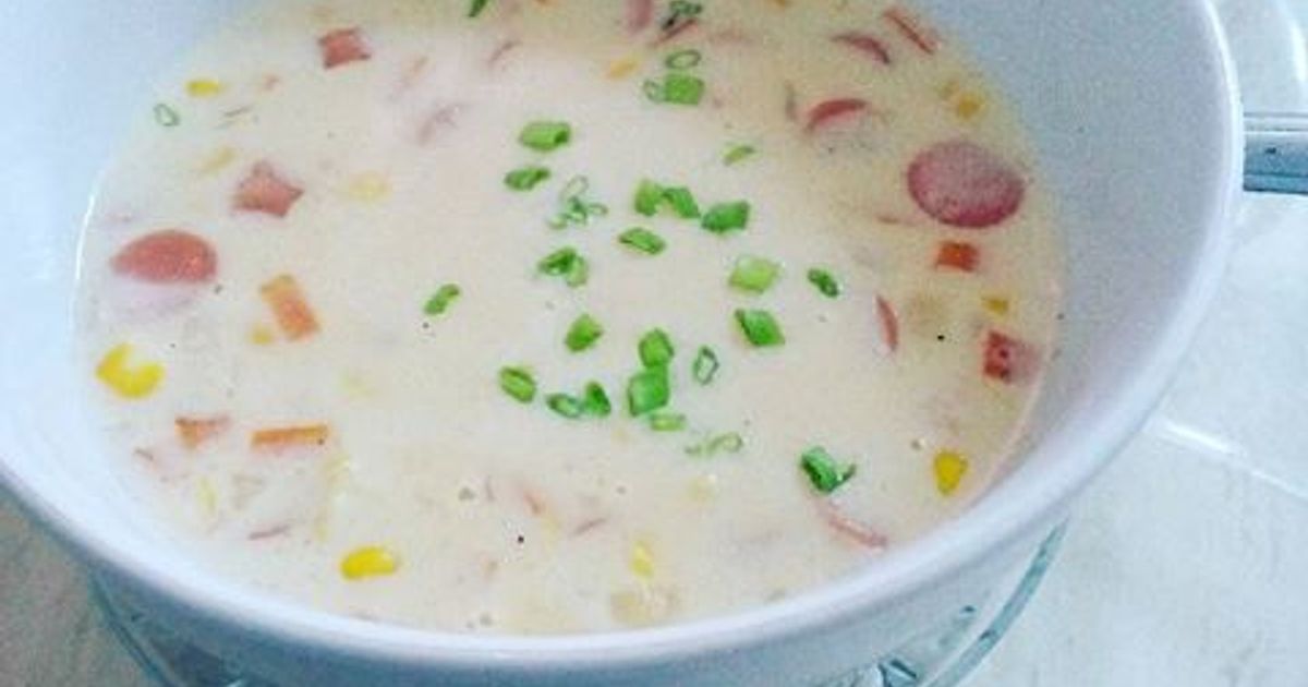 Resep Sup Cream Jagung Alakadarnya😂 oleh Jejequinnze - Cookpad