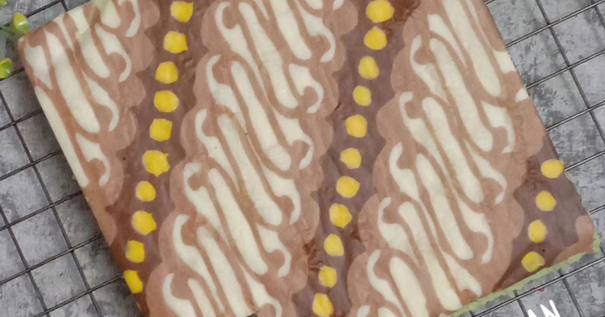 Resep Bolu Pandan Batik oleh Adelia Firdaus - Cookpad