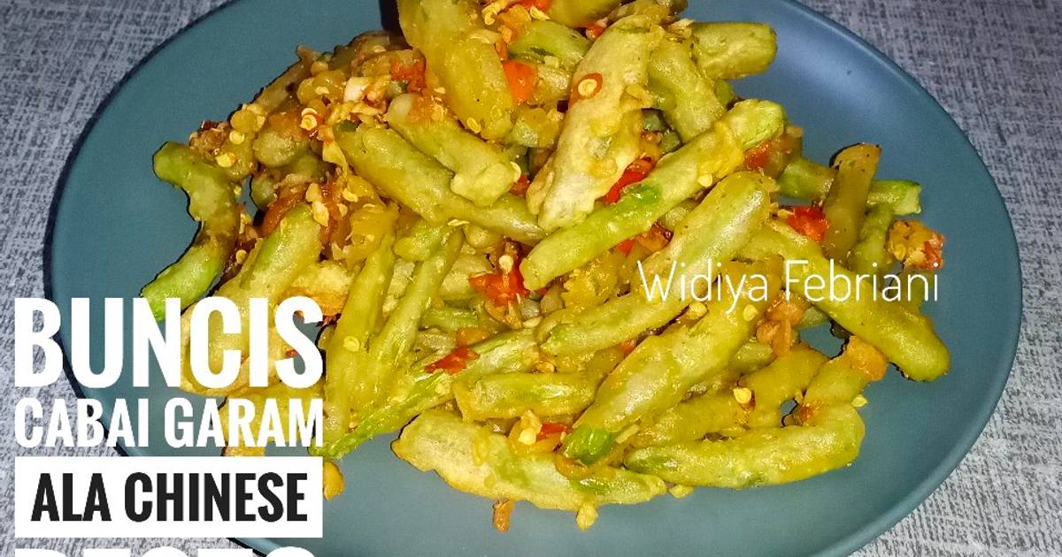 Resep Buncis Cabai Garam Ala Chinese Resto oleh Widiya Febriani - Cookpad