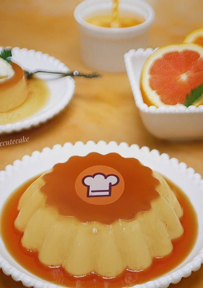 Resep Caramel Custard Pudding (Cookpad Birthday Orange Edition) oleh Slicecutecake - Cookpad