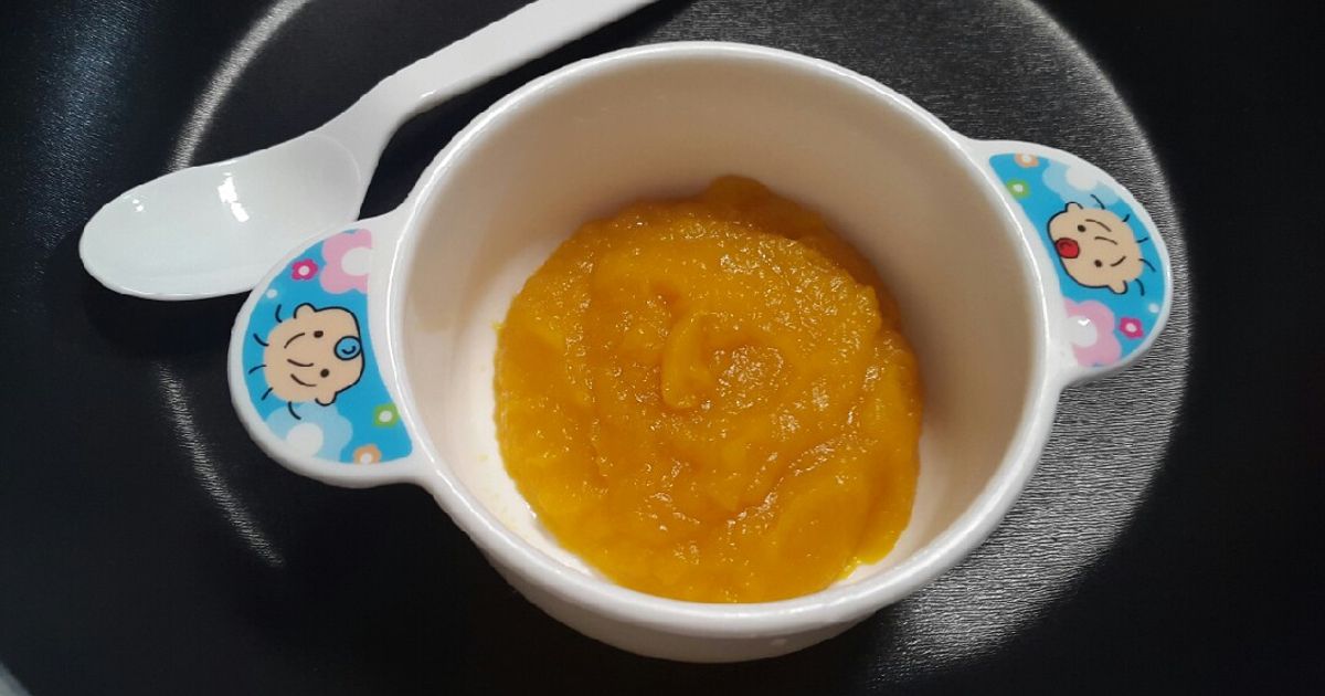 Resep Puree Labu Kuning *Mpasi Day4 *Menutunggal 6m+ oleh Muhammad's ...