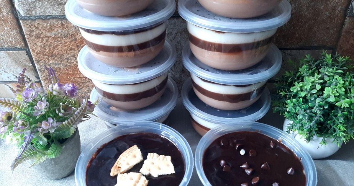 Resep Puding Milo Regal Coklat Keju Dessert Cup oleh Ummu Ryu_Ra - Cookpad
