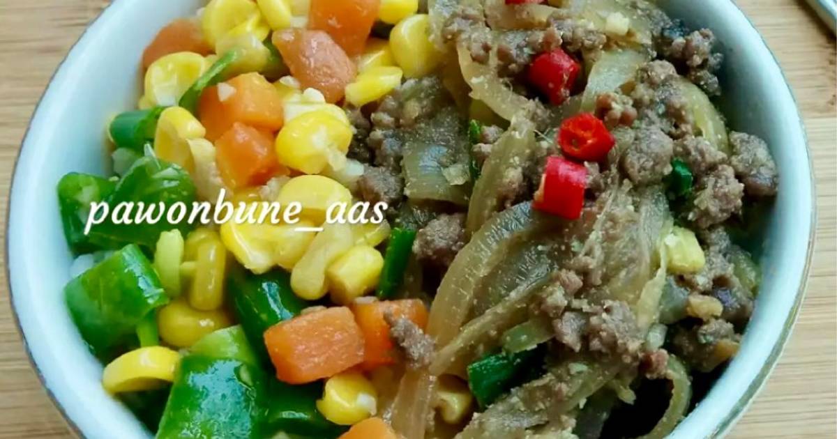 Resep Japanese Beef with Rice (Rice Bowl) oleh pawonbune_aas - Cookpad