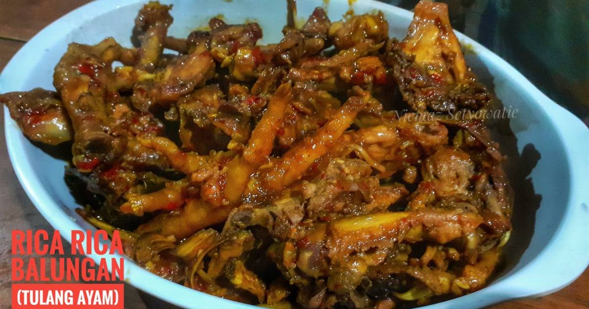 Resep RICA RICA BALUNGAN (TULANG AYAM) oleh Blessed Cooking By Niemoe ...