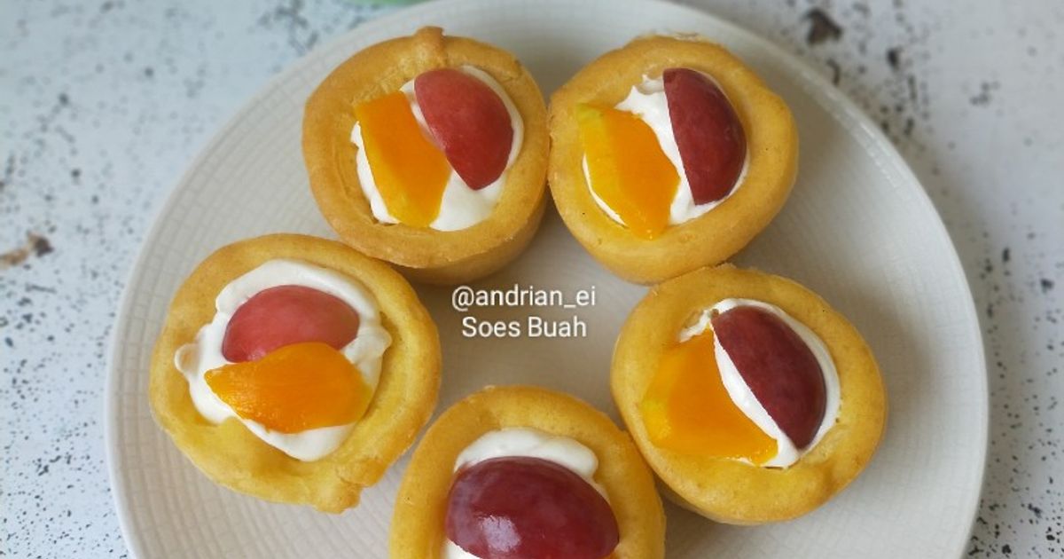 Resep cream soes buah rumahan enak dan mudah - Cookpad