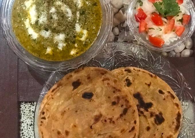 Methi Malai Matar with lachha paratha Recipe by Ela Grover - Cookpad