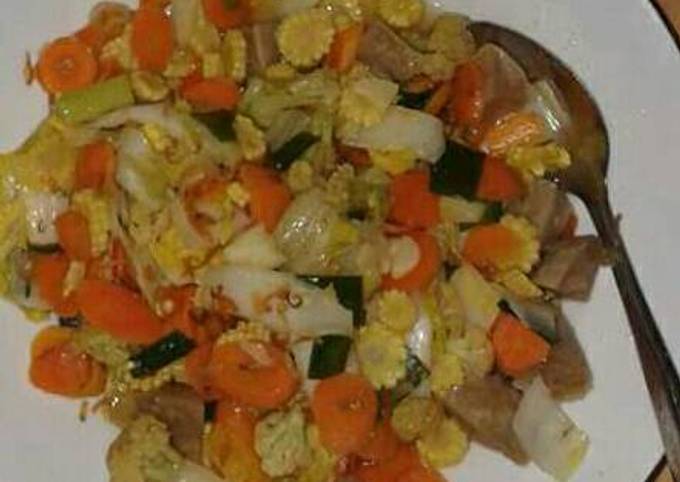 Resep Capcay kering bakso oleh Ma'ul Maria Ulfa - Cookpad