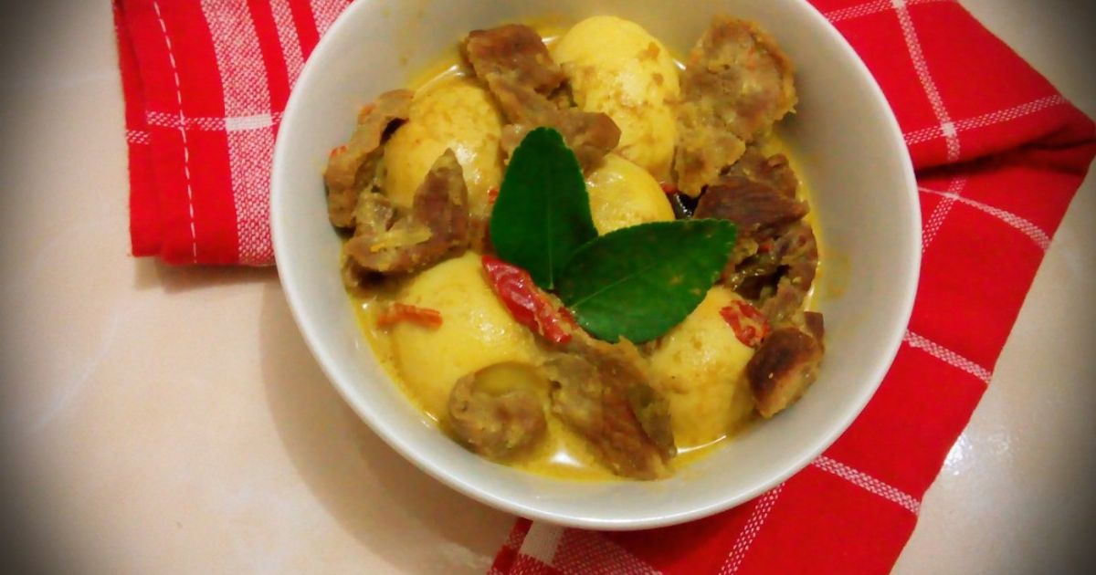 Resep Daging Telur Kuah Santan Terasi oleh D'Sizta - Cookpad