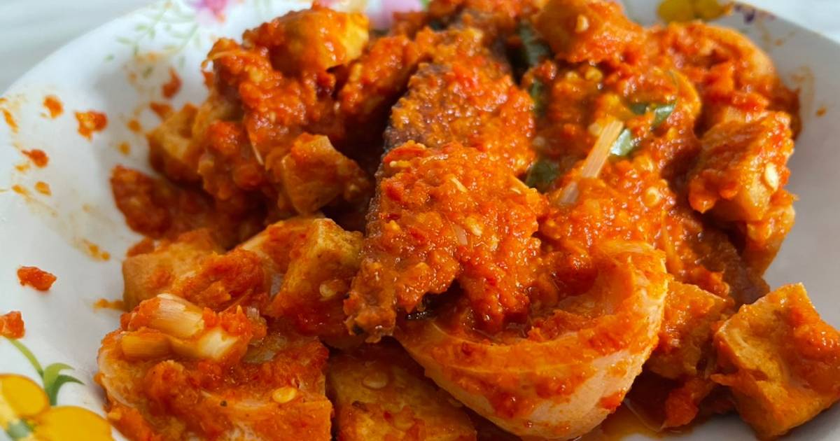 Resep Balado tongkol, tahu dan telur oleh Handal - Cookpad