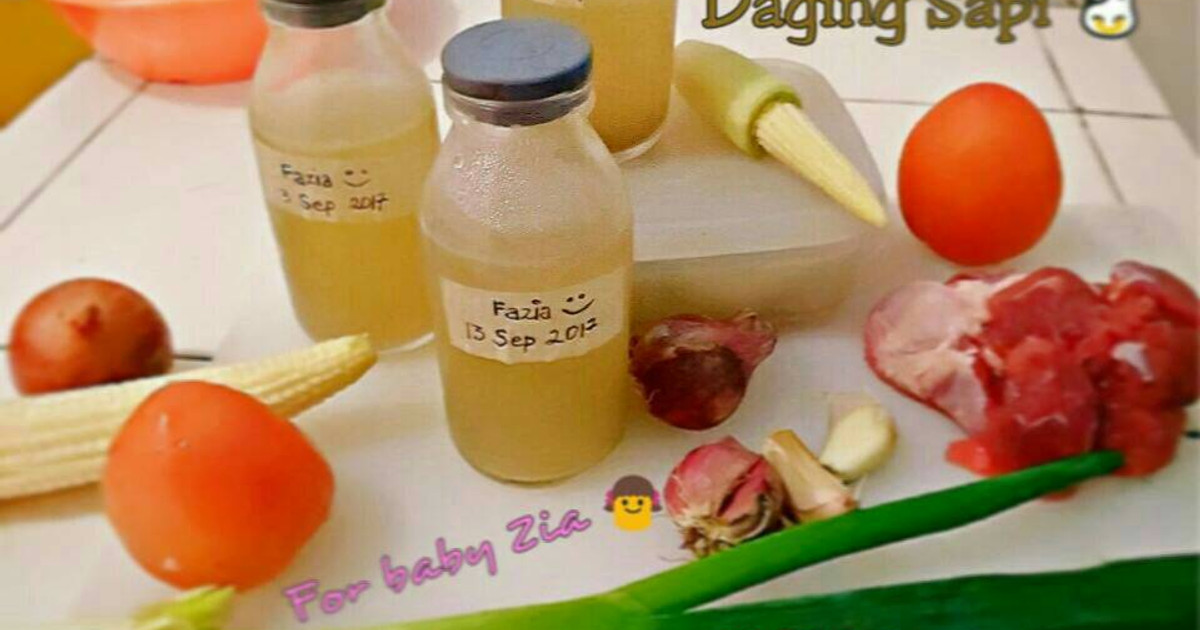 Resep 🐮 Kaldu Mpasi Daging Sapi 🐮 oleh Fikhi Anggun - Cookpad