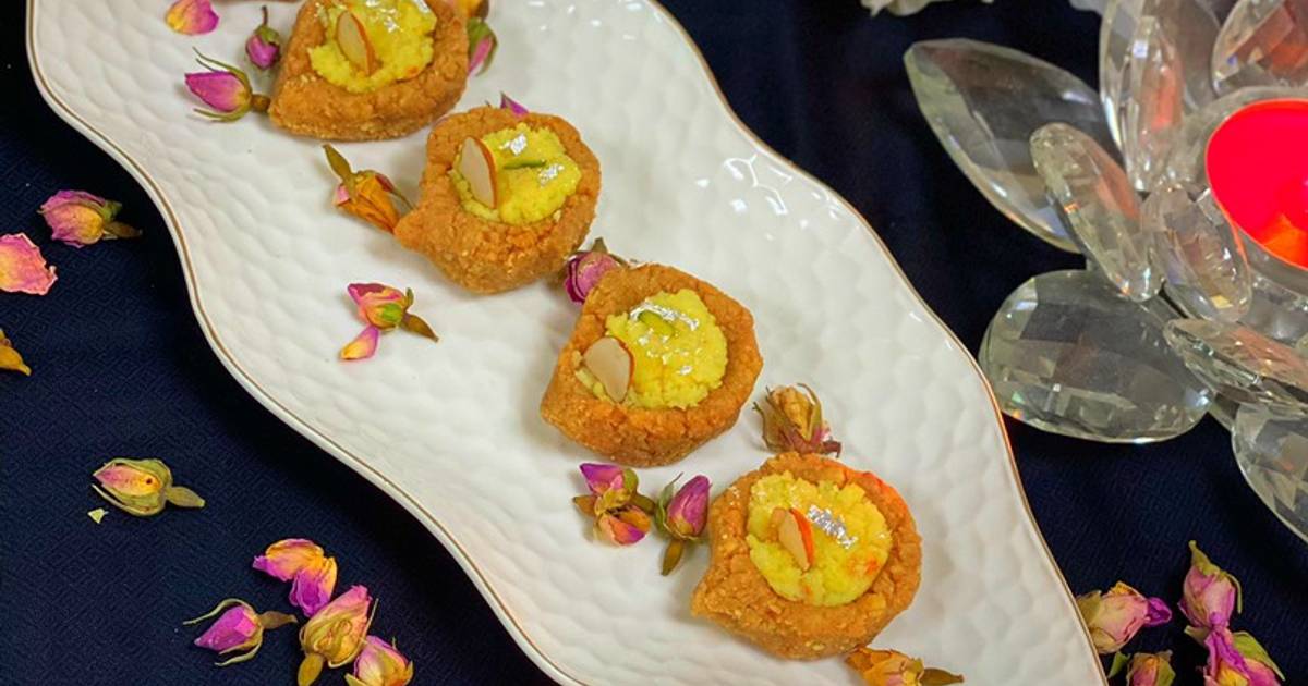 Diwali Sweets Diya Bati Recipe by i_m_kashish - Cookpad