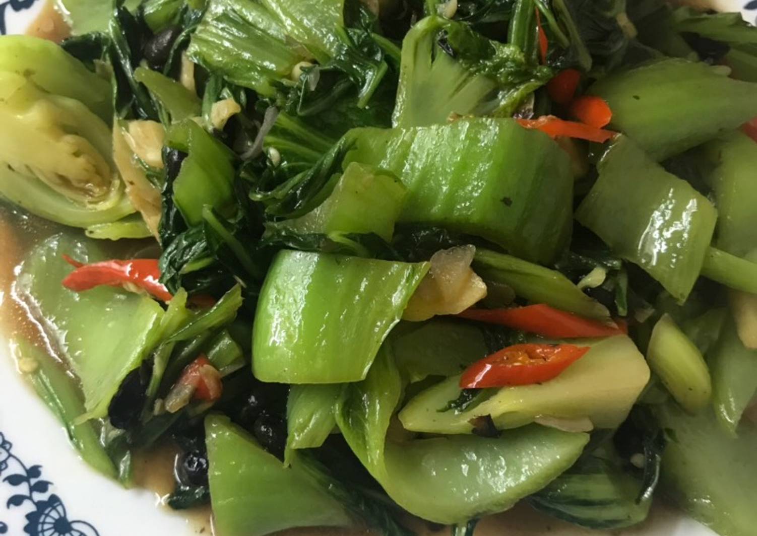 Resep Sawi pahit masak tausi (black beans) Chinese style oleh Yunie R ...