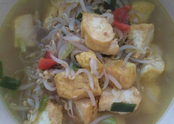 Resep Sayur Tahu Taoge Sederhana oleh tikaith - Cookpad
