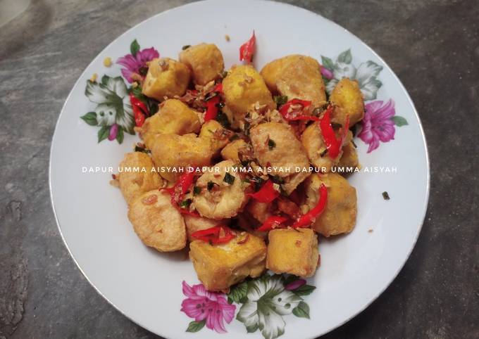 Resep Tahu cabe garam daun jeruk oleh Umma Aisyah - Cookpad