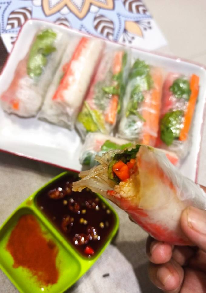 Resep Vietnam spring roll 5 bahan oleh Ulie Herdian - Cookpad