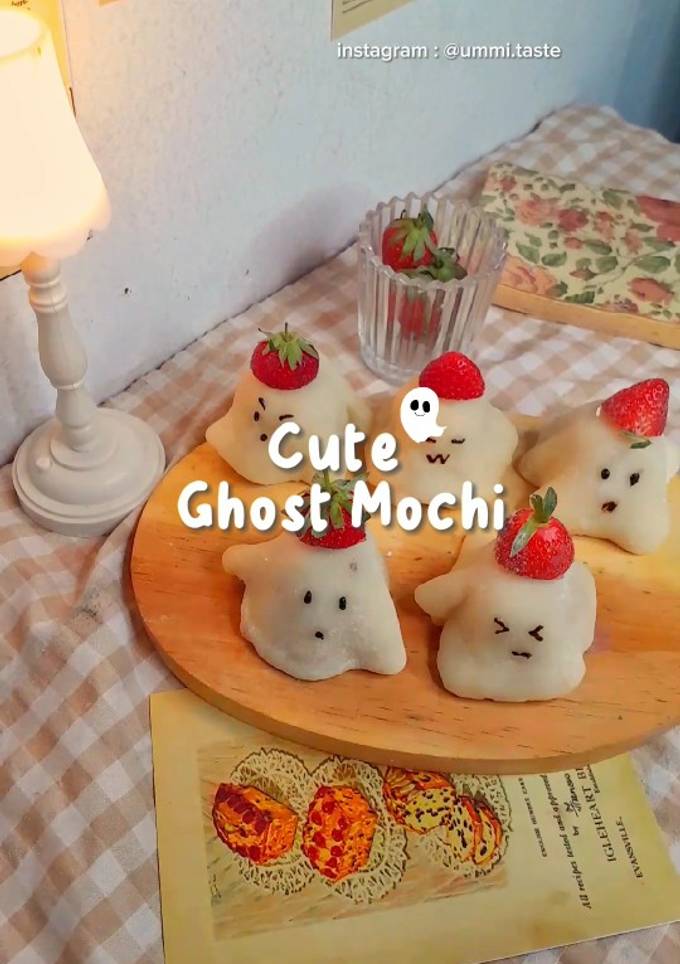 Resep Cute Ghost Mochi dengan Homemade Pasta Kacang Merah oleh Liska ...