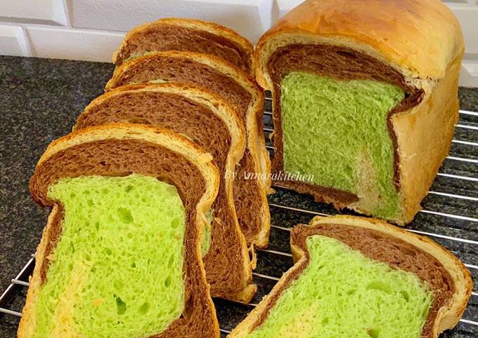 Resep Roti Tawar 3 Rasa (original, Coklat dab Pandan) oleh Annora ...
