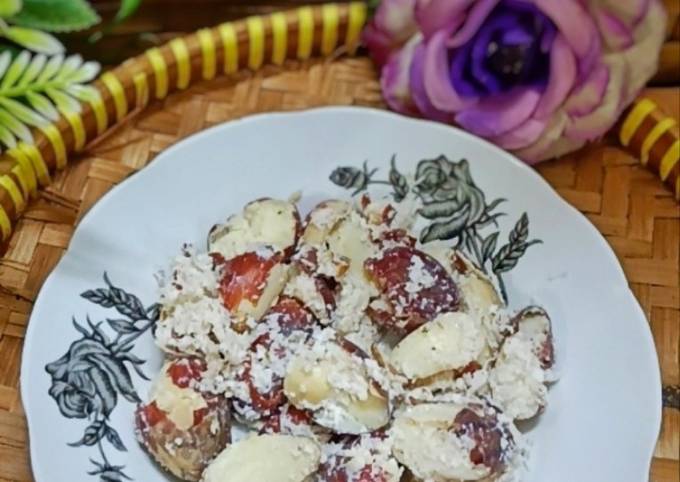 Resipi 18:8:24 - Biji cempedak rebus bersalut kelapa oleh Hani Shaimi ...