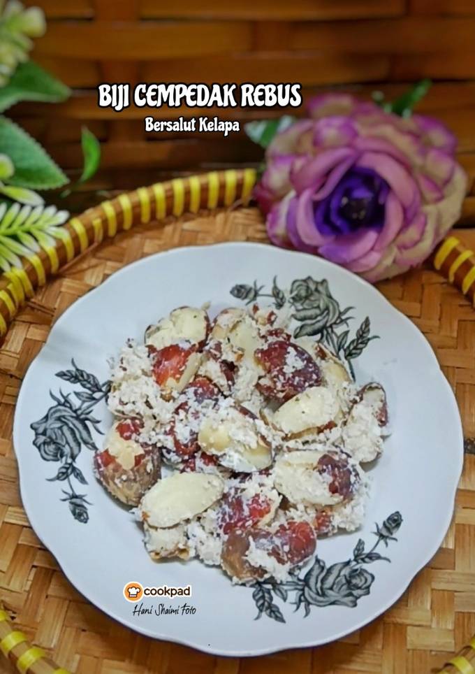 Resipi 18:8:24 - Biji cempedak rebus bersalut kelapa oleh Hani Shaimi ...