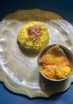 Chola’r Dal’r Bhuni Khichudi For Durga Saptami Recipe by Madhumita ...