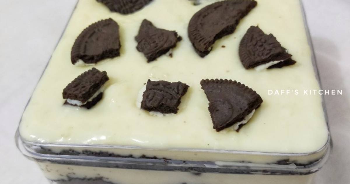 Resep Oreo Cheesecake Lumer🖤 (5 Bahan) oleh Anggela Ayik - Cookpad