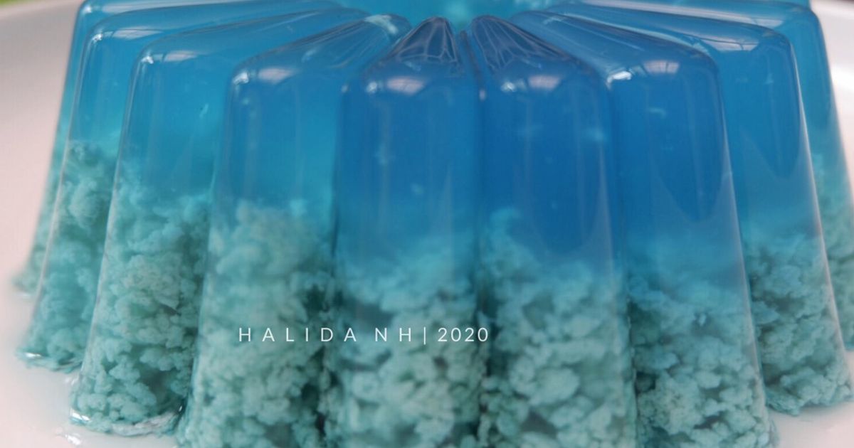 Resep Puding Ocean Blue oleh Halida Nh - Cookpad